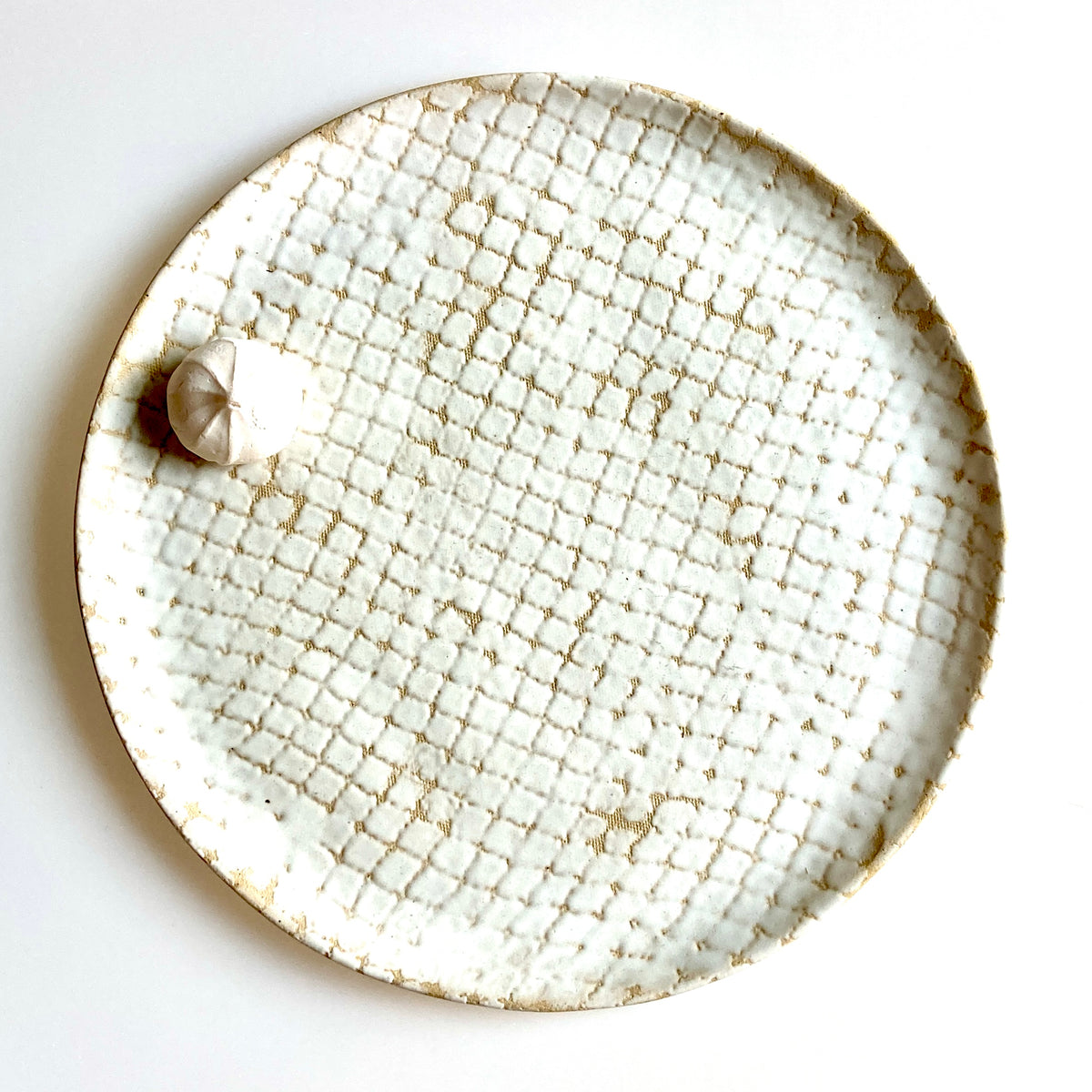 Shop Handcrafted Extra Large Round Serving Platter Eggshell Wash | The Dowry
