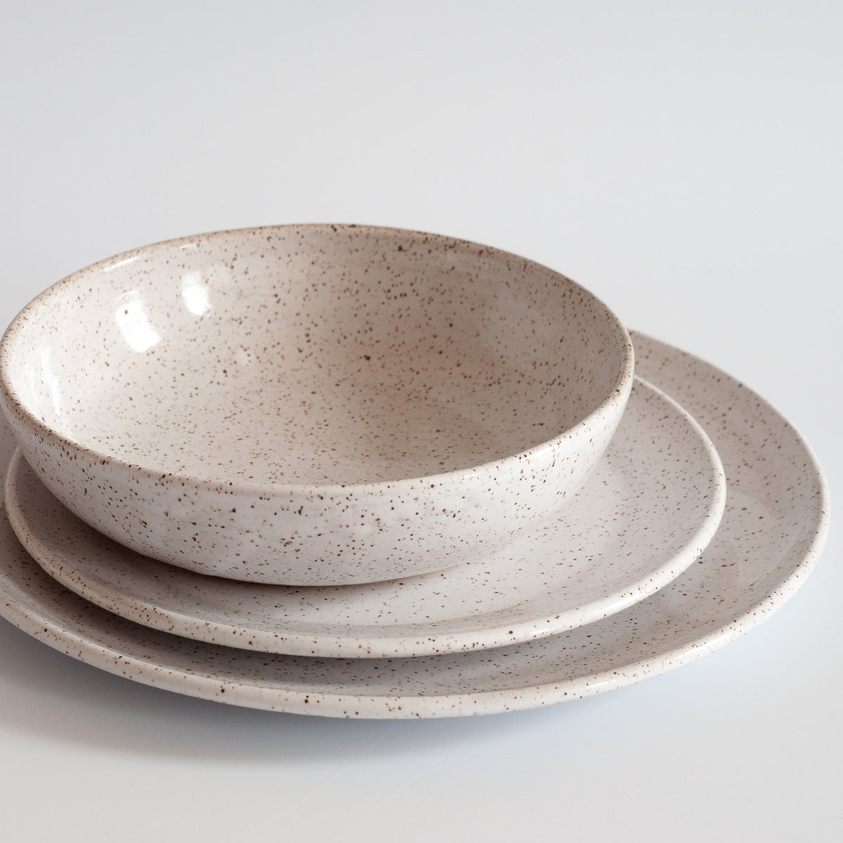 Shop Handcrafted Ceramic All White Place Setting | The Dowry Registry