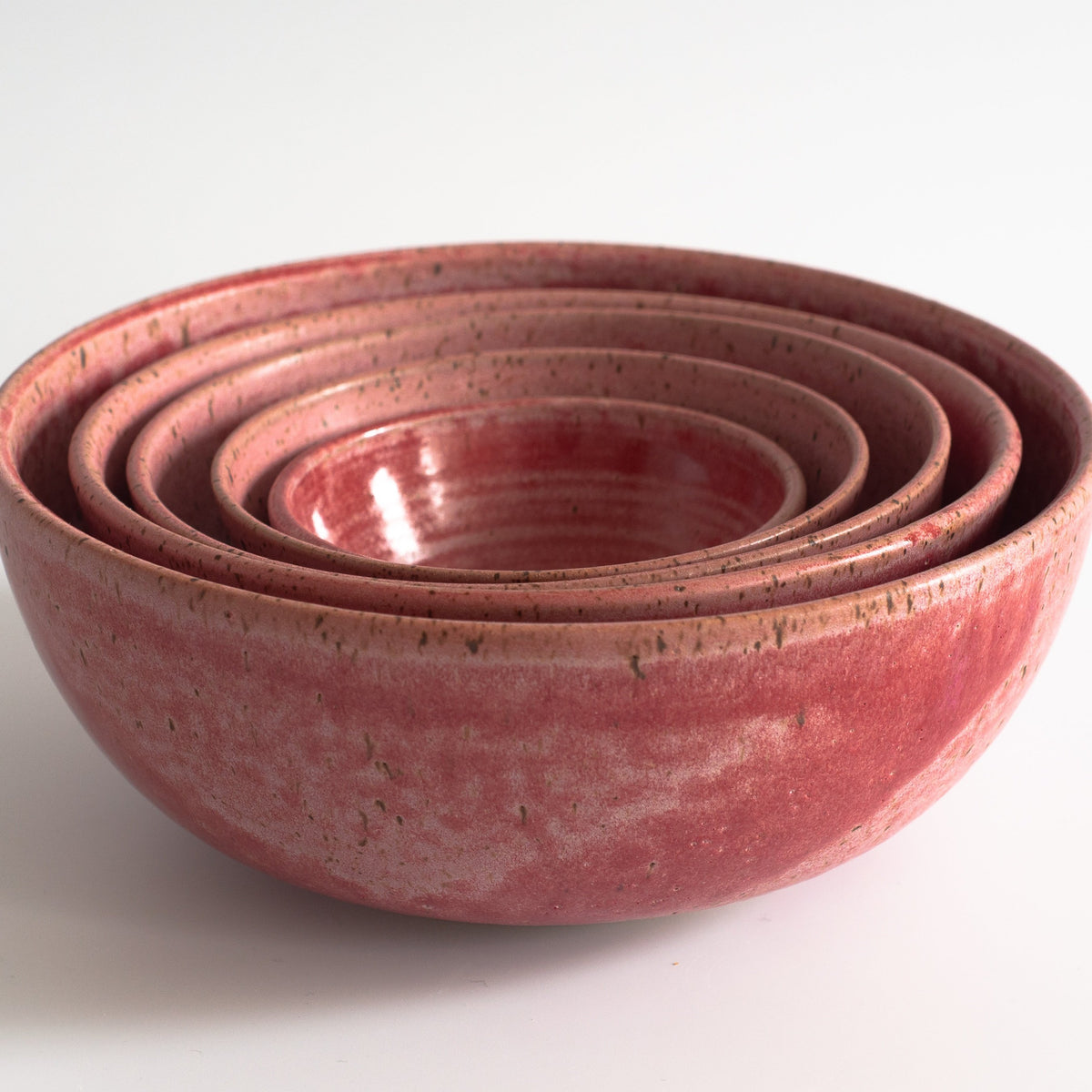 Shop Handcrafted Ceramic Pink Nesting Mixing Bowls | The Dowry