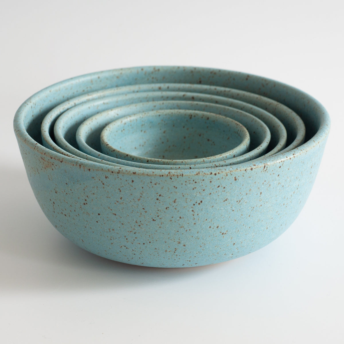 Shop American-Made Ceramic Robin's Egg Nesting Mixing Bowls | The Dowry